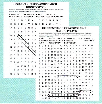 G650 Resident Rights Wordsearch